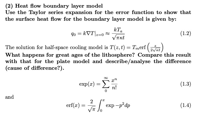 Solved Heat Flow Boundary Layer Model 2 Heat Flow Boundary Layer