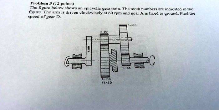 problem 312 points the figure below shows an epicyclic gear trainthe ...