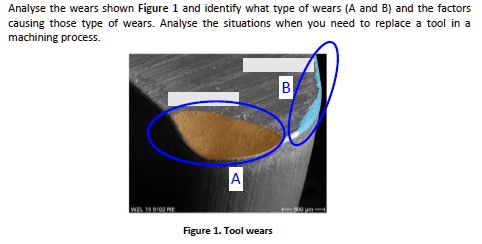 SOLVED: Analyse the wears shown Figure 1 and identify what type of ...
