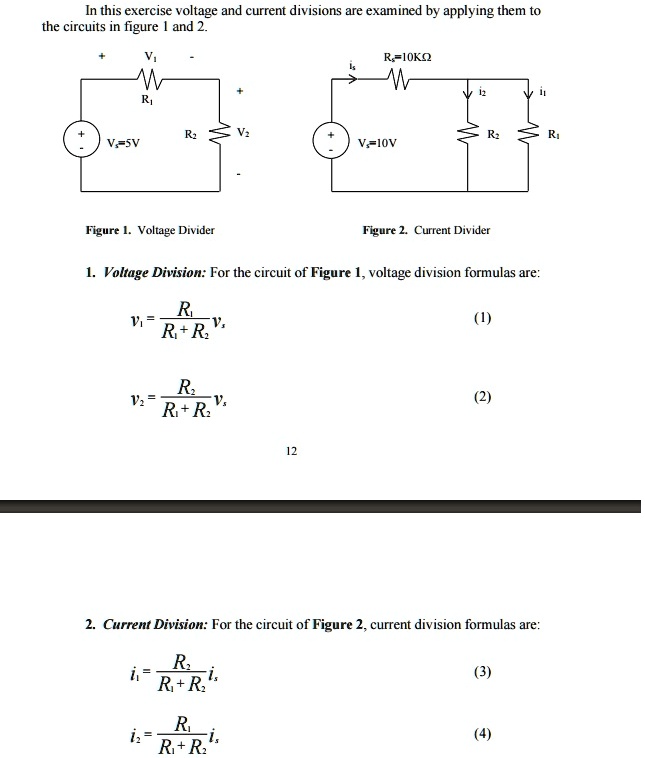 SOLVED: The voltage division equations do not include the resistance of the voltmeter. Let the ...