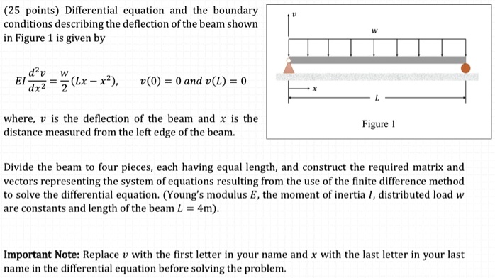 SOLVED: 25 points Differential equation and the boundary conditions ...