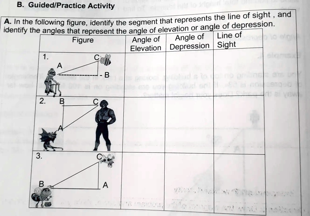 B. Guided/Practice Activity A. In the following figure, identify the segment that represents the ...