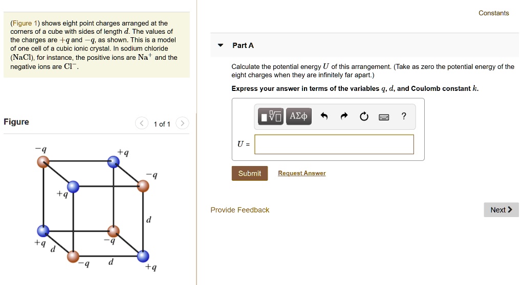 SOLVED: Constants (Figure shows eight point charges arranged at the ...