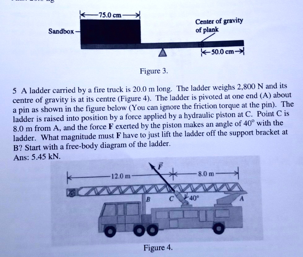 SOLVED: 75.0 cm Center of gravity of plank Sandbox 50.0 cm Figure 3 5 A ...