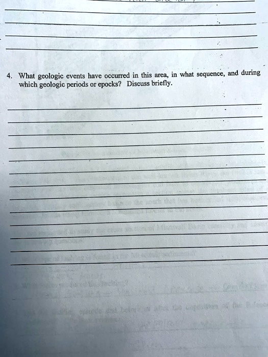 SOLVED: In what sequence, and during what geologic events have occurred ... SOLVED: In what sequence, and during what geologic events have occurred ...