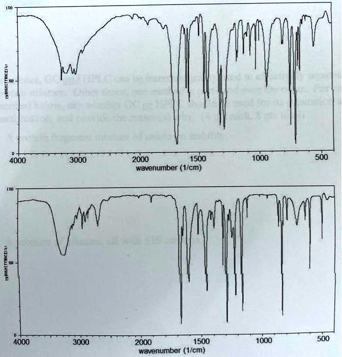 SOLVED: The IR spectra for two different molecules. They have the same ...