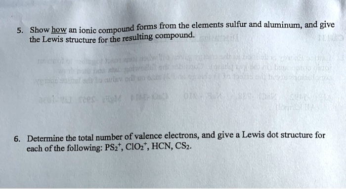 SOLVED: Show how an ionic compound forms from the elements sulfur and aluminum, and give the ...
