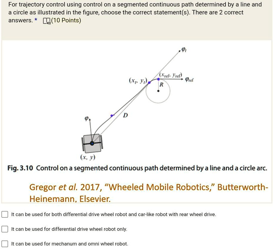 SOLVED: For trajectory control using control on a segmented continuous ...
