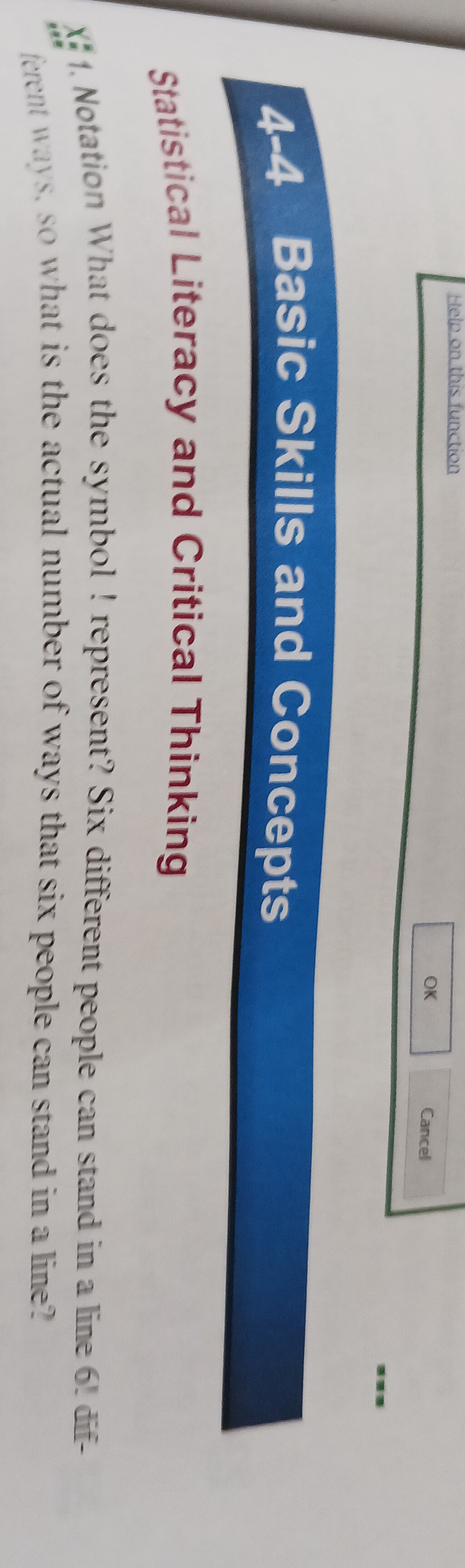 SOLVED 4 4 Basic Skills And Concepts Statistical Literacy And Critical SOLVED 4 4 Basic Skills And Concepts Statistical Literacy And Critical