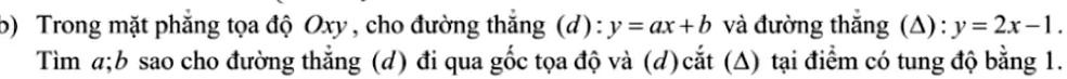 SOLVED: In the coordinate plane Oxy, consider the line (d): y = arth ...