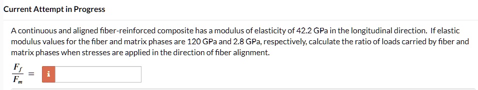 SOLVED: A continuous and aligned fiber-reinforced composite has a ...