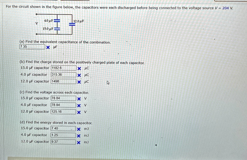for the circuit shown in the figure below the capacitors were each ...