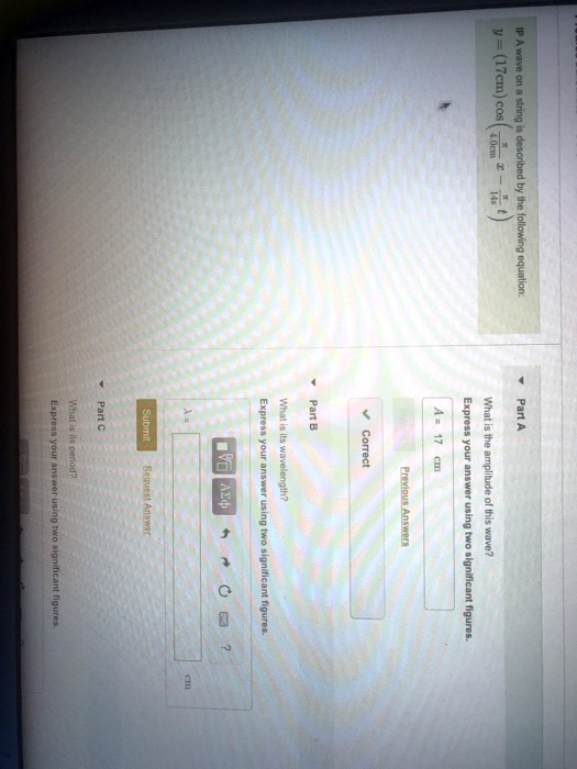 SOLVED: IP: A wave on a string is described by the following equation ...