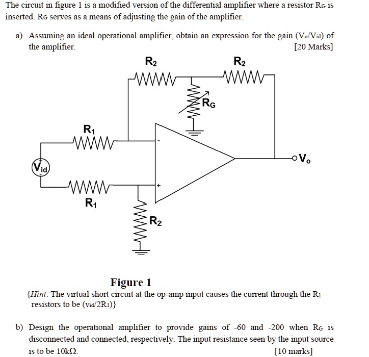 SOLVED: The circuit in Figure 1 is a modified version of the ...