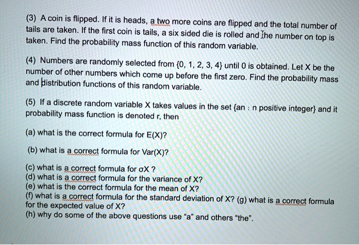 SOLVED: A coin is flipped. If it is heads, two more coins are flipped and the total tails are ...