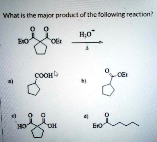SOLVED: What is the major product of the following reaction: H2O ErO ...
