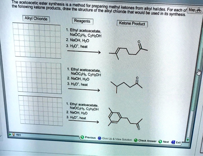 The acetoacetic ester synthesis is a method for preparing methyl ...