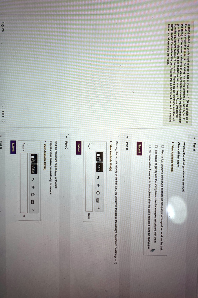 a spring loaded toy gun is used to shoot a ball of mass m 150 kg ...