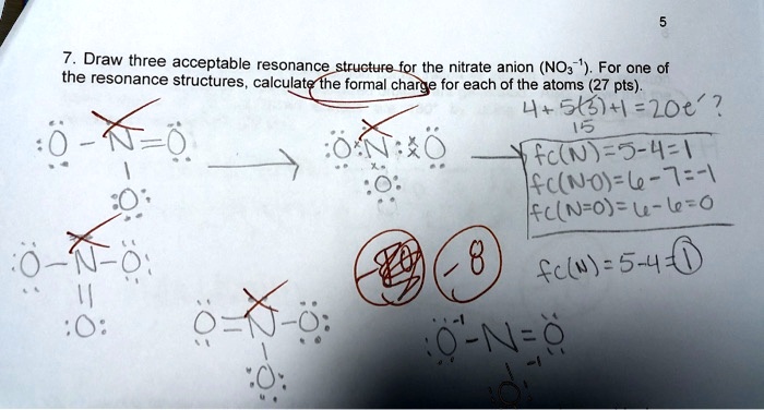SOLVED: the resonance structures, Draw three acceptable resonance ...