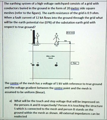 the earthing system of a high voltage switchyard consists of a grid ...