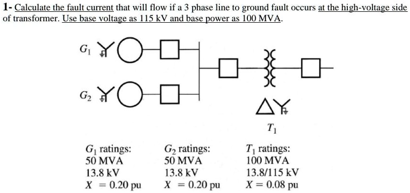 SOLVED: Calculate the fault current that will flow if a 3-phase line-to ...