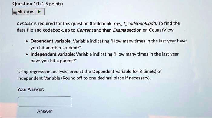 question 1015 points liste nysxlsx is required for this ...