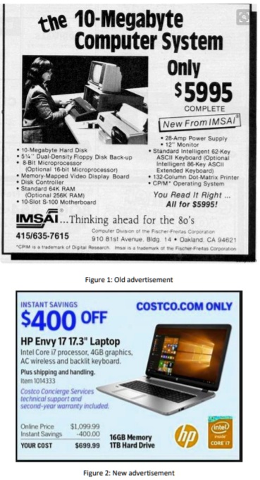 SOLVED: Both diagrams show the old and new advertisements of personal ...