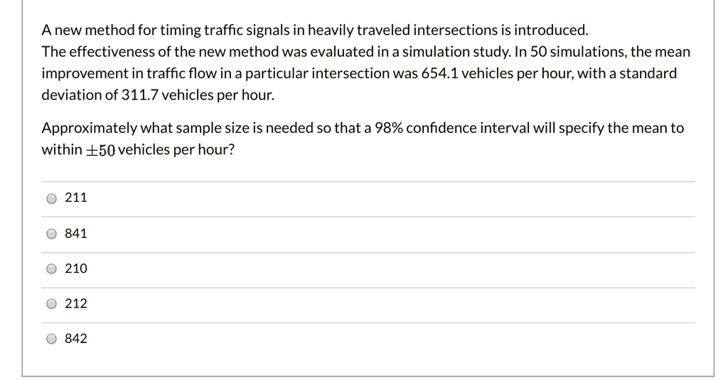 SOLVED: A new method for timing traffic signals in heavily traveled ...