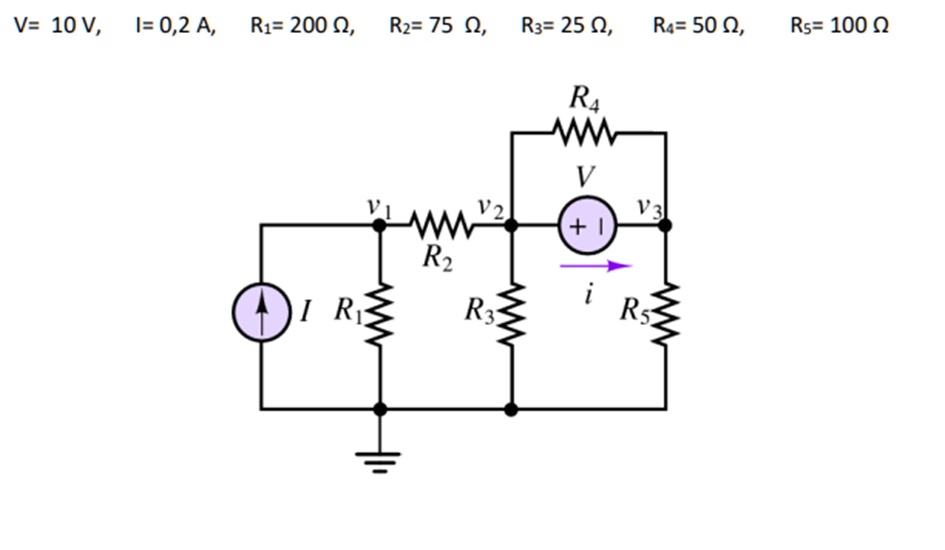 SOLVED: Texts: Solve the given DC circuit using the node voltage and loop current methods. Write ...