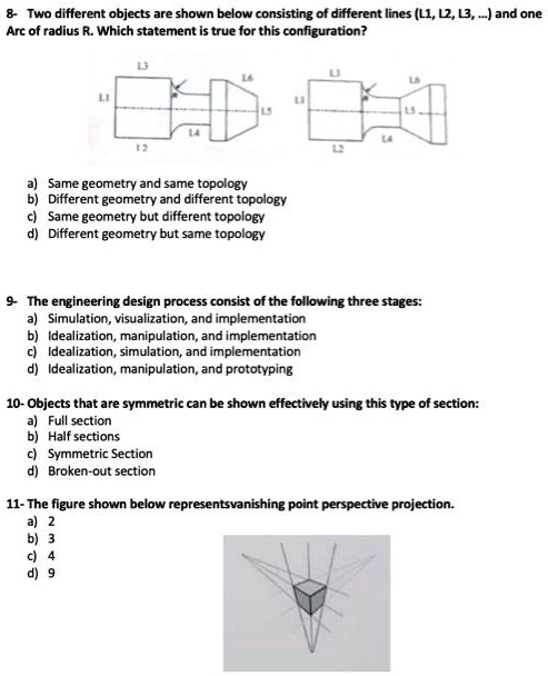 Two different objects are shown below consisting of different lines L1 ...