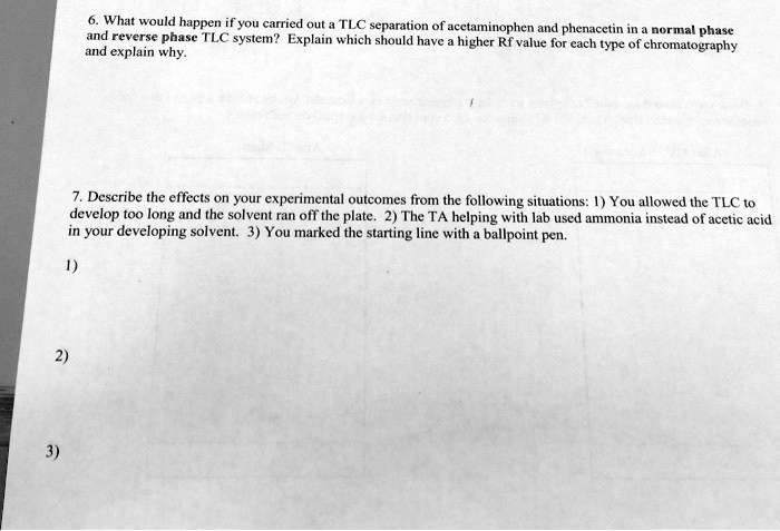 SOLVED: What would happen if you carried out a TLC separation of ...