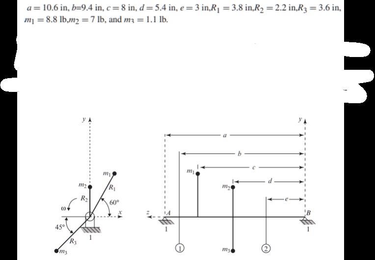 SOLVED: Texts: Three masses are rigidly attached to the axis shown in ...