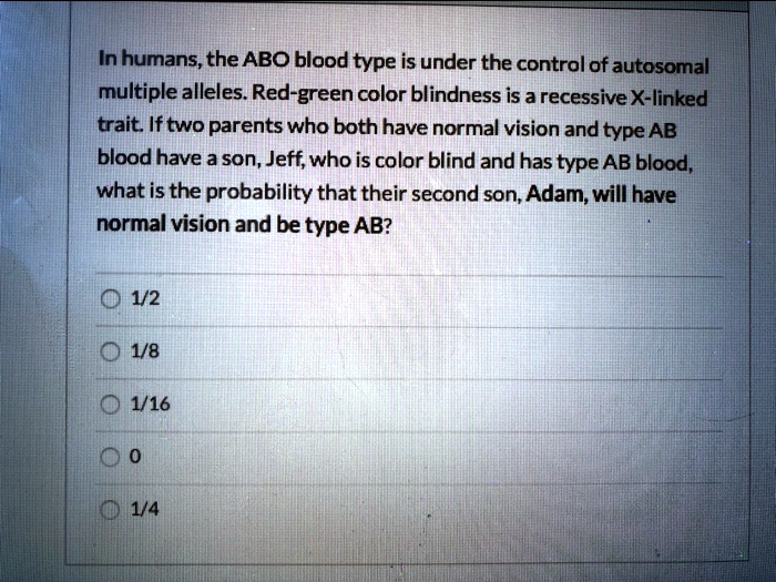in humansthe abo blood type is under the control of autosomal multiple ...