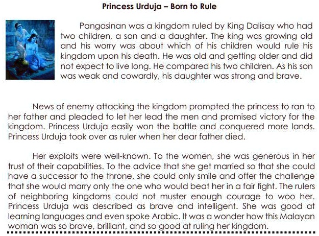 read a summary of a filipino story and explain how culture tradition ...