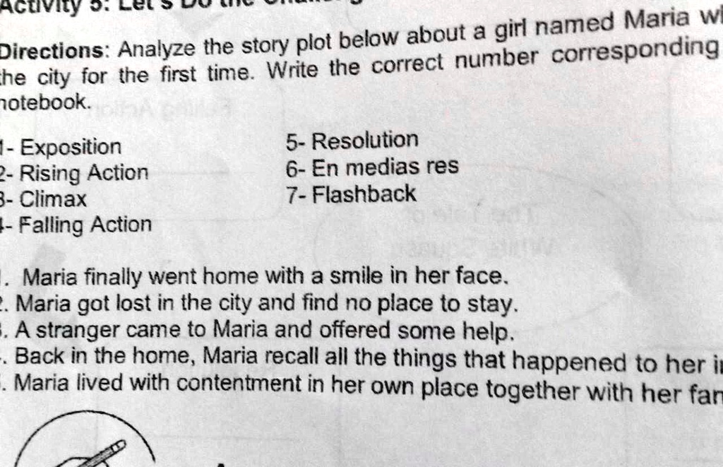 SOLVED: Tell me the correct answers. Acuvil? Le? A girl named Maria W ...