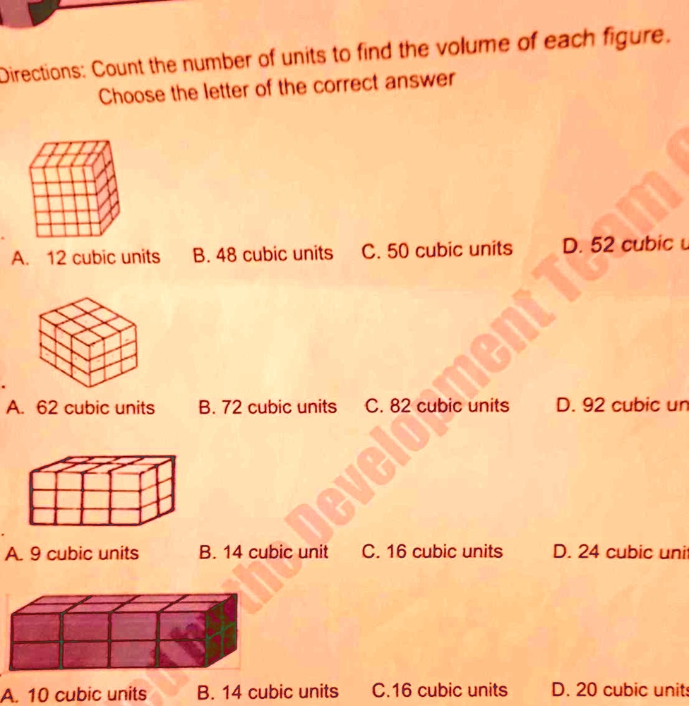 SOLVED: Please answer my question. To find the volume of each figure ...