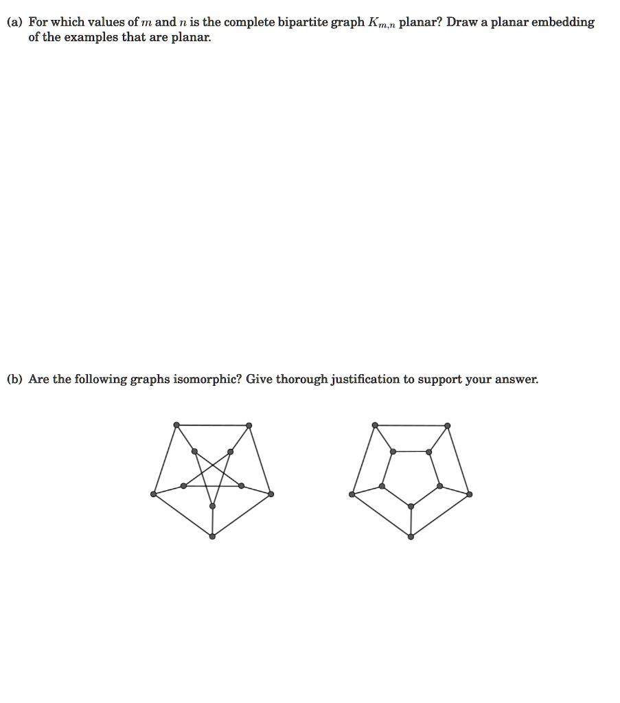 SOLVED: (a) For which values of m and n is the complete bipartite graph ...