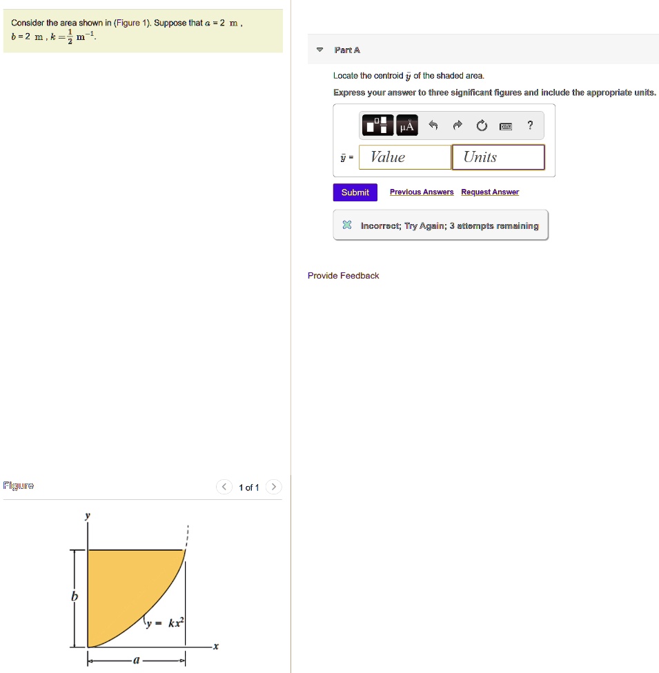 SOLVED: Consider the area shown in Figure 1. Suppose that x = 2 m. Part ...