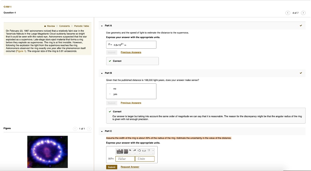 Question 4 Review Constants Periodic Table On February 23, 1987 ...