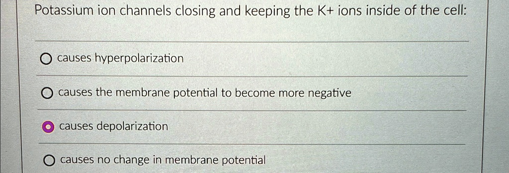 VIDEO solution: Potassium ion channels closing and keeping the K+ ions ...