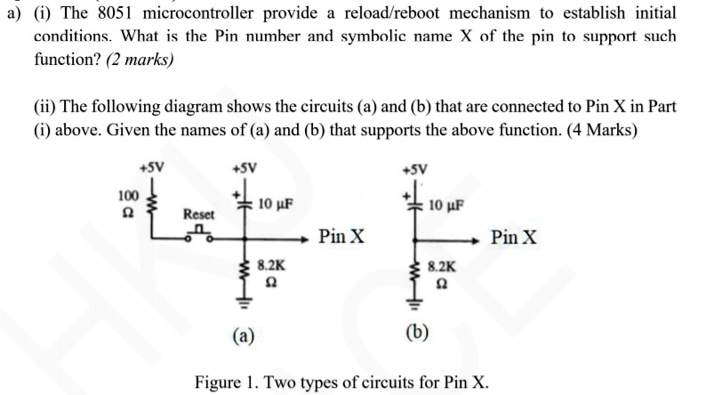 SOLVED: The 8051 microcontroller provides a reload/reboot mechanism to establish initial ...