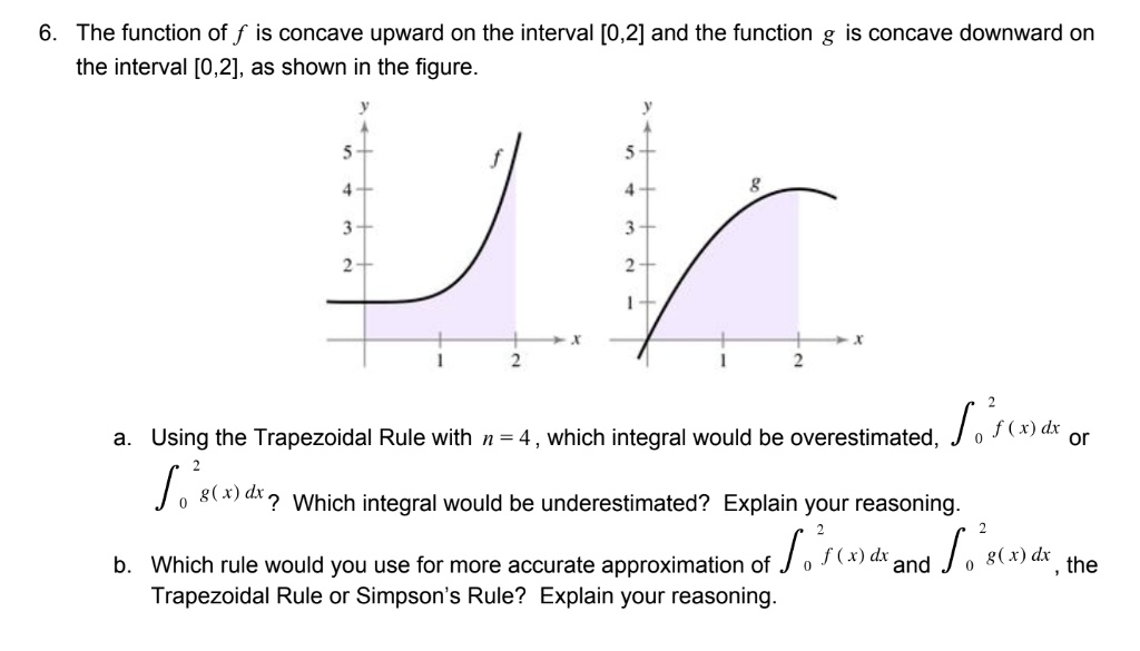 the function of f is concave upward on the interval 02 and the function ...