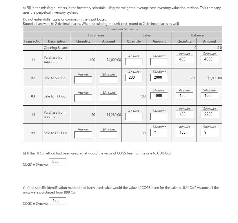 SOLVED: 'PLEASE HELP ME ANSWER THIS INVENTORY VALUATION PROBLEMSFILL ...