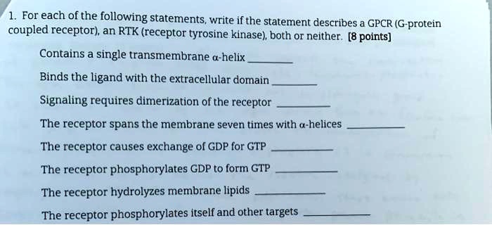 SOLVED: For each of the following statements, write if the statement ...