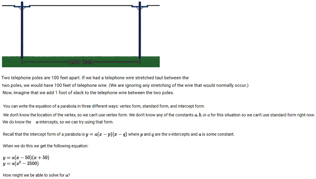 SOLVED: How can I solve it for a? Is there a way to solve this question ...
