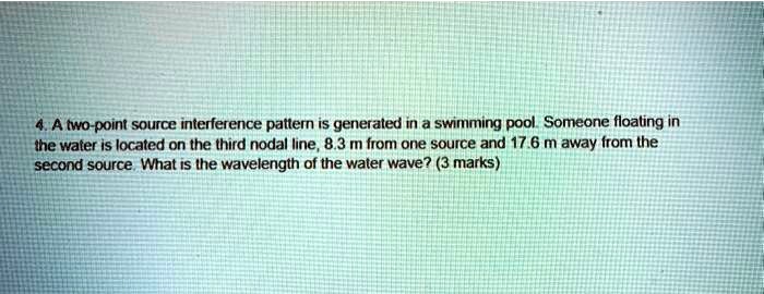 SOLVED: A two-point source interference pattern is generated in a ...
