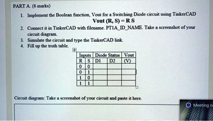 Solved Part A 6 Marks 1 Implement The Boolean Function Vout For A