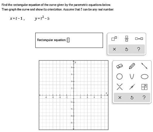 SOLVED:Find the rectangular equalion of the curve given by the parametric equations below Then ...