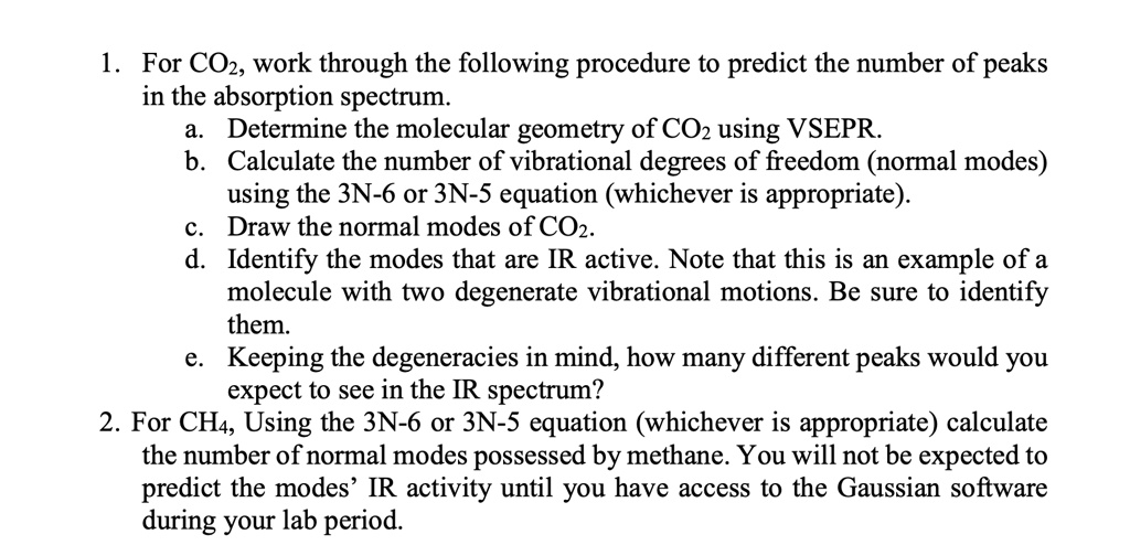 SOLVED: 1. For CO2, work through the following procedure to predict the ...
