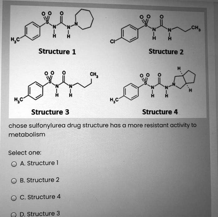 SOLVED: H,c Structure 1 Structure 2 Ch Hc Structure 3 Structure 4 chose ...